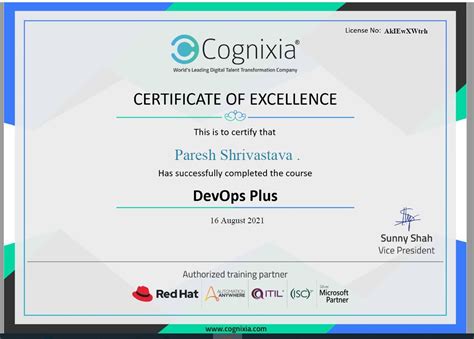 paresh shrivastava on linkedin cognixia devops learningcontinues