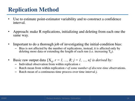 Ppt Output Analysis Variance Estimation Powerpoint Presentation