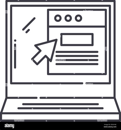 Digital Banner Icon Linear Isolated Illustration Thin Line Vector Web Design Sign Outline