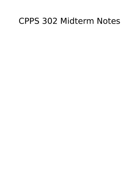 CPPS Midterm Notes CPPS Midterm Notes Muscular System Studocu