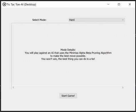 Github Samin005tic Tac Toe Ai Desktop An Ai Based Tic Tac Toe Game