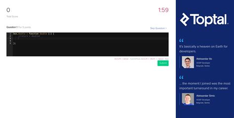 A Javascript Coding Challenge Retrospective Toptal®