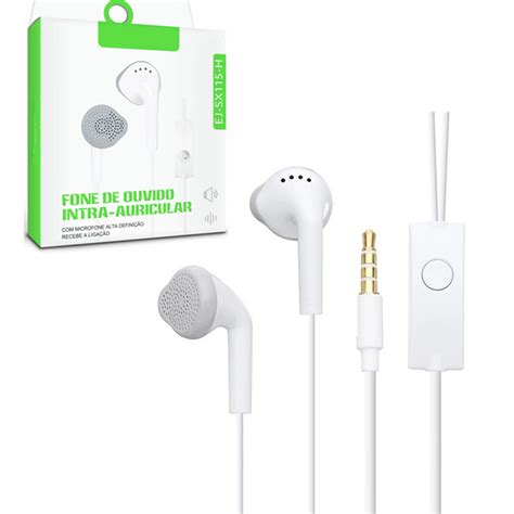 Fone De Ouvido Headset Com Fio E Microfone Entrada De Mm Para Celular Cm De Fio Ej Sx