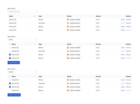 Data Table Bulk Actions Which Are Independent Of Each Other User Experience Stack Exchange