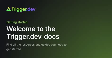 Welcome To The Triggerdev Docs Triggerdev