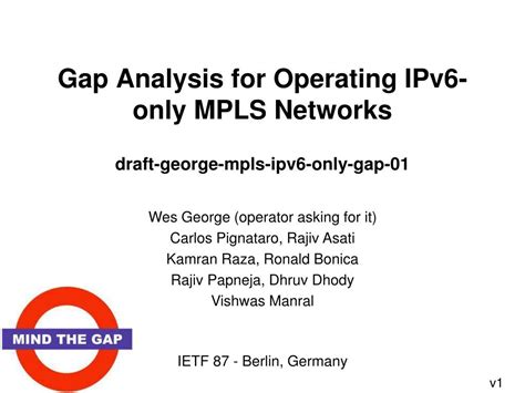 ppt gap analysis for operating ipv6 only mpls networks draft george