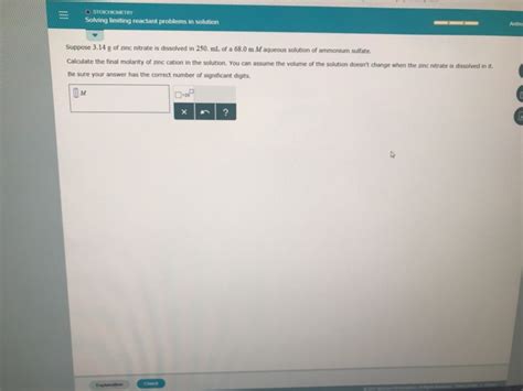 Solved Ometry Solving Limiting Reactant Problems In Solution