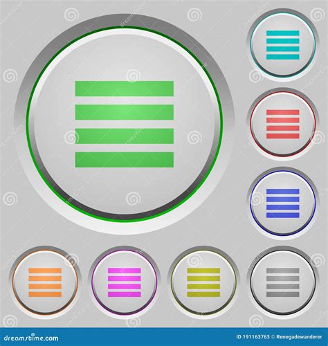 Text Align Justify Push Buttons Stock Vector Illustration Of Printing