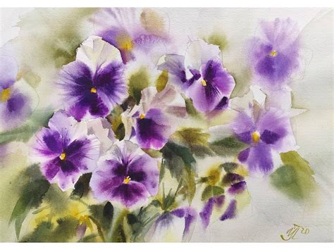 Цветочная картина акварелью | Flower painting, Floral painting ...