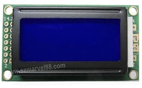 m0802b b5 0802 character dot matrix lcm lcd module stn blue 5v