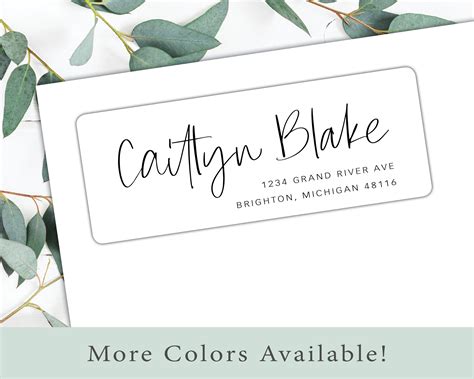 Return Address Labels With Heart Simple Return Address Labels Personalized Return Address Labels