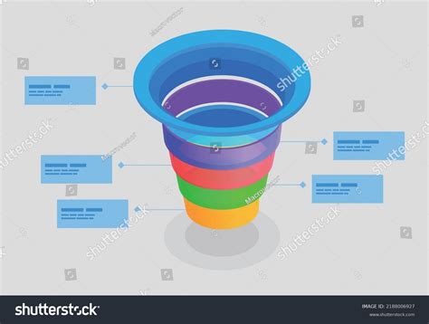 Vertical Funnel Colorful Diagram Four Segments Stock Vector Royalty Free 2188006927 Shutterstock
