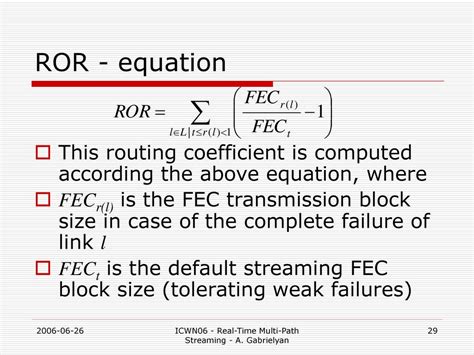Multi Path Routing For Real Time Streaming With Erasure Resilient Codes International Conference
