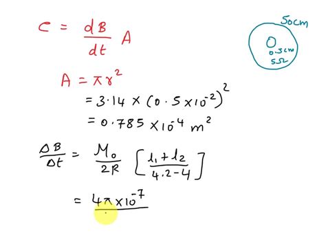 SOLVED The Figure Below Very Small Circular Metal Ring Of Radius 0 5 CIll Ad Resistance R