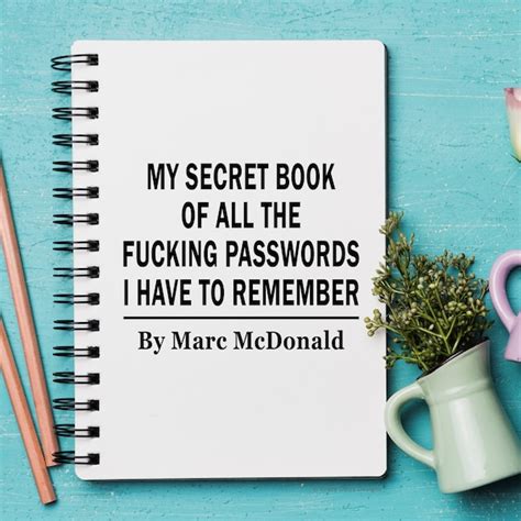 Password Book Etsy