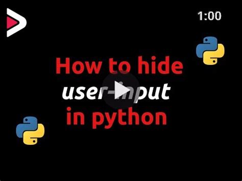 How to hide user input in Python دیدئو dideo
