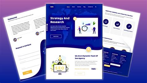Seo Agency Website Design Using Html Css And Js Youtube