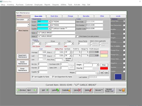 System Menu Programming RED EPoS