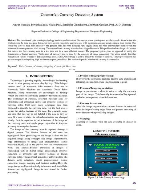 Counterfeit Currency Detection System Pdf Optical Character Recognition Pixel