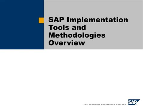 Asap Tools And Methods Ppt Sap Project Mehod Ppt
