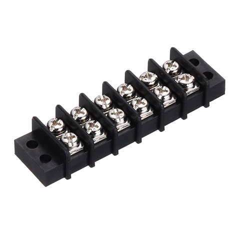 Uxcell Terminal Block V A Dual Rows P Circuit Screw Terminals Barrier Strip PA For Wire