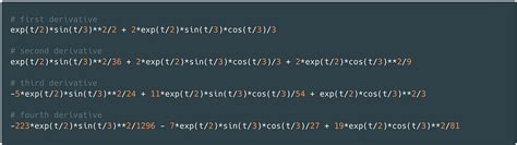 Analytical Differentiation Using Sympy In Python