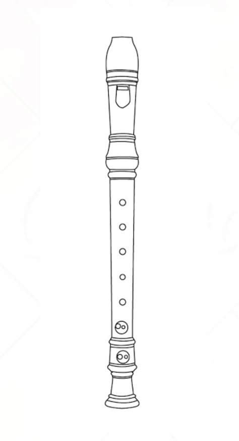 Flute Easy Drawing