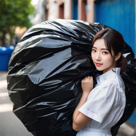 Cute Girl Hugging Her Garbage Bag 04 By Gtbag On Deviantart