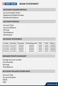 HDFC Bank Statement Format View Download Benefits Paisabazaar