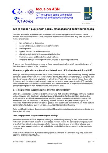 Ict To Support Pupils With Behaviour Difficulties Teaching Resources