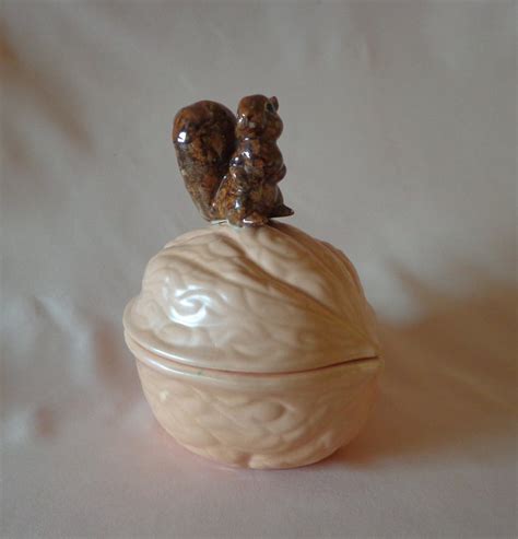 Candy Dish Squirrel On Light Colored Walnut Etsy Candy Dishes
