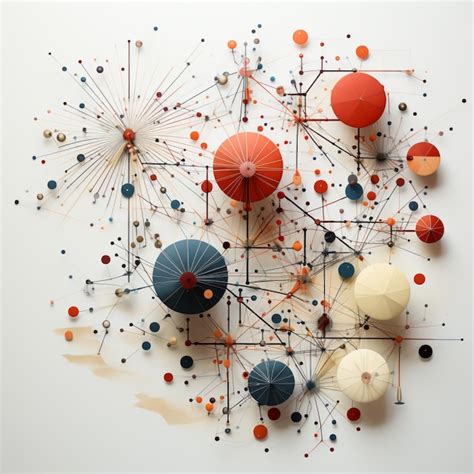 Premium AI Image Colorful Network Graph Illustration Generative AI