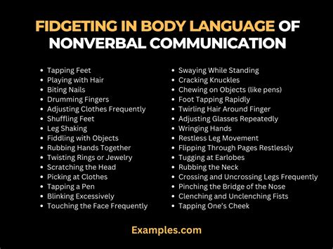 29 Fidgeting In Body Language Of Nonverbal Communication Examples