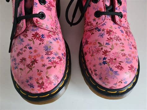 Dr Martens 1460 Floral Ankle Boots Pink Flower Uk5 Eu38 Us7 Etsy