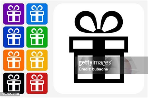 Present Icon Square Button Set High Res Vector Graphic Getty Images