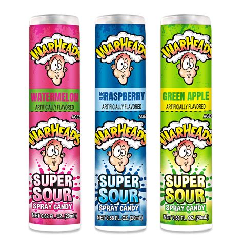 Warheads Super Sour Spray Candy 068 Fl Oz