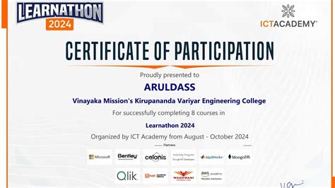 How To Download Ict Academy Learnathon 2024 Participate Certificate In Tamil More Details Below