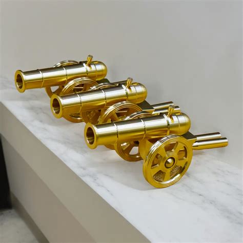 Solid Brass Model Cannon Miniature Artillery Cannon Collectible Brass