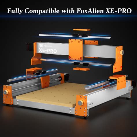 linear rails upgrade kit for cnc machine xe pro and xe pro 8040 foxalien