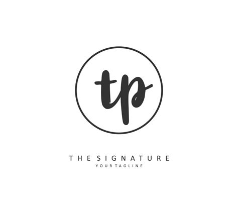 TP Initial Letter Handwriting And Signature Logo A Concept Handwriting Initial Logo With