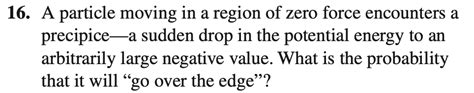 solved 6 a particle moving in a region of zero force