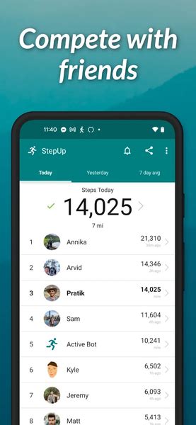 دانلود برنامه Stepup Pedometer Step Counter اندروید بازار
