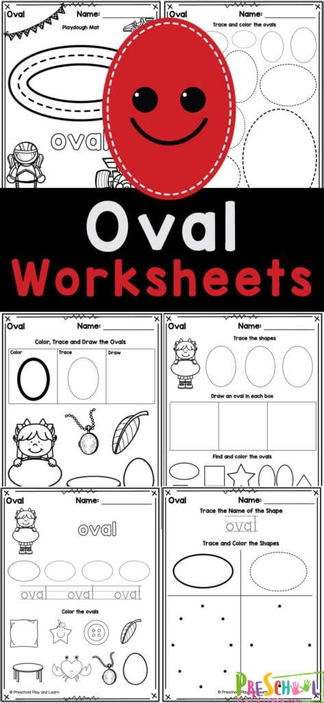 Free Printable Oval Shape Worksheets For Preschool Worksheets Library