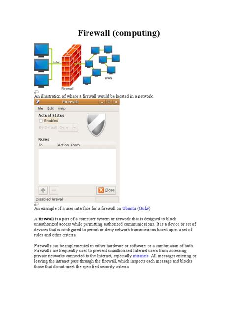 Firewall Computing Ubuntu Gufw Pdf Firewall Computing Port Computer Networking