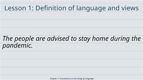 introduction to linguistics lesson 1 pptx