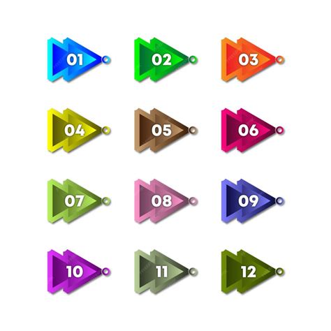 Premium Vector Arrow Colorful New Bullet Point