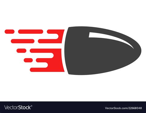 Flying Bullet With Fast Speed Effect Royalty Free Vector