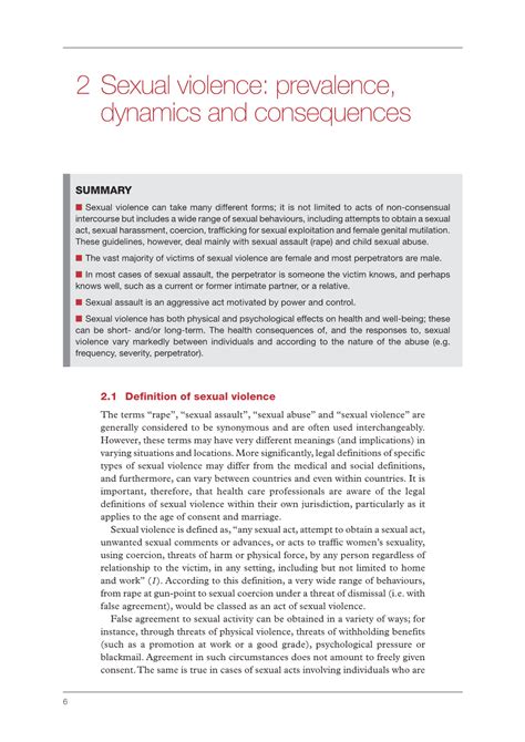 2 Sexual Violence Prevalence Dynamics And Consequences Docslib