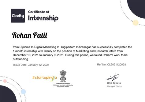 Rohan Patil On Linkedin Intern Internship Marketing Research Job