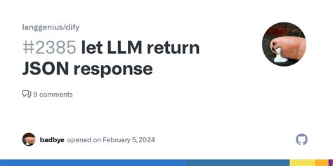 Let Llm Return Json Response · Issue 2385 · Langgeniusdify · Github